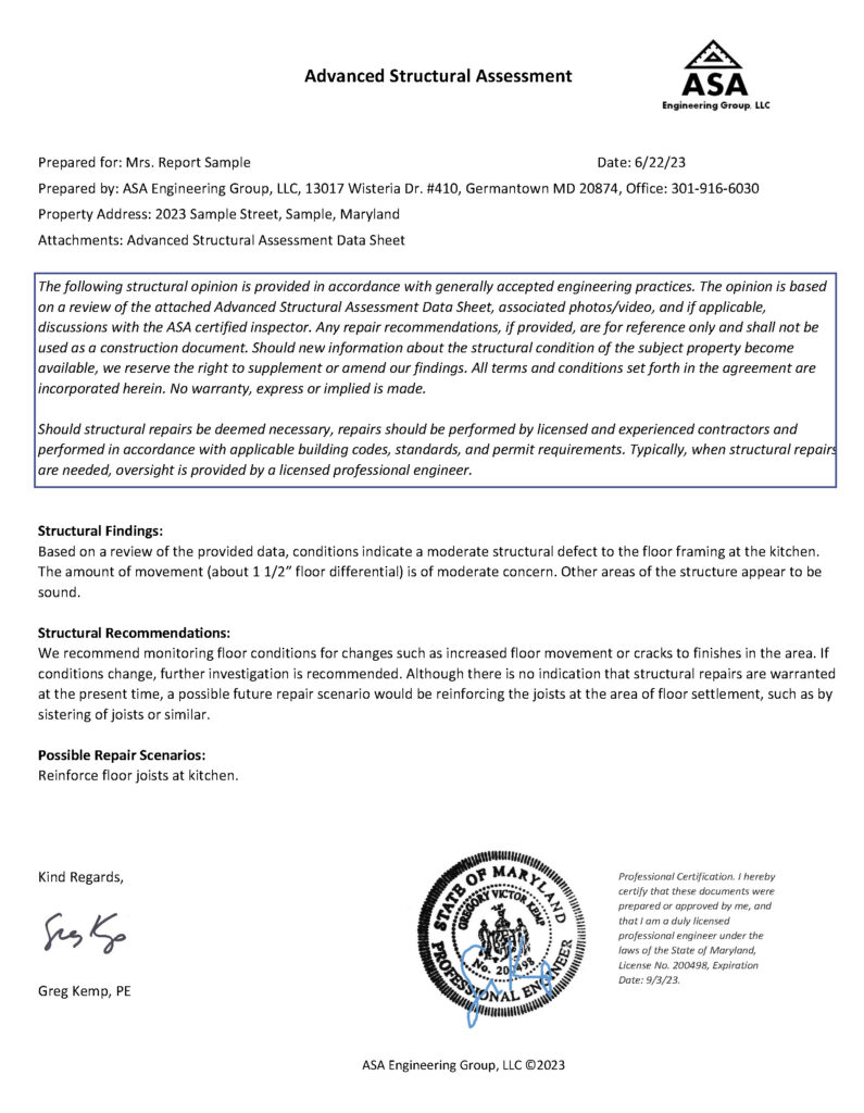 Advanced Structural Assessment ASA Engineering Group LLC